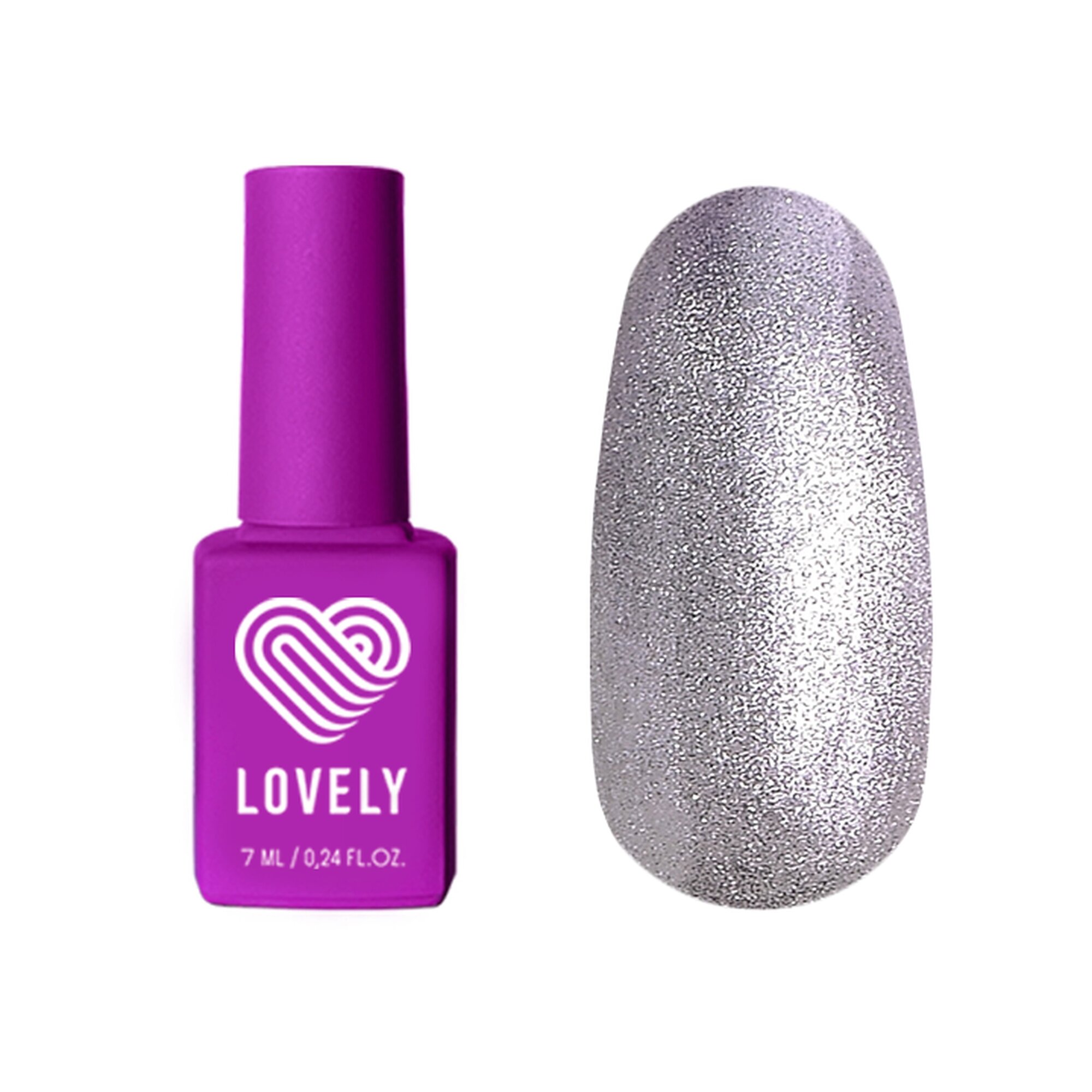 Гель-лак Lovely Moon Light ML05, кошачий глаз, серебристый, 7 мл