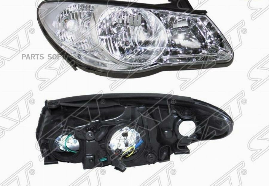Фара Hyundai Elantra 06-12 / Avante 06-11 (Справа/ Галоген/ Ручная регулировка) SAT ST-221-1143R-LD-E | цена за 1 шт