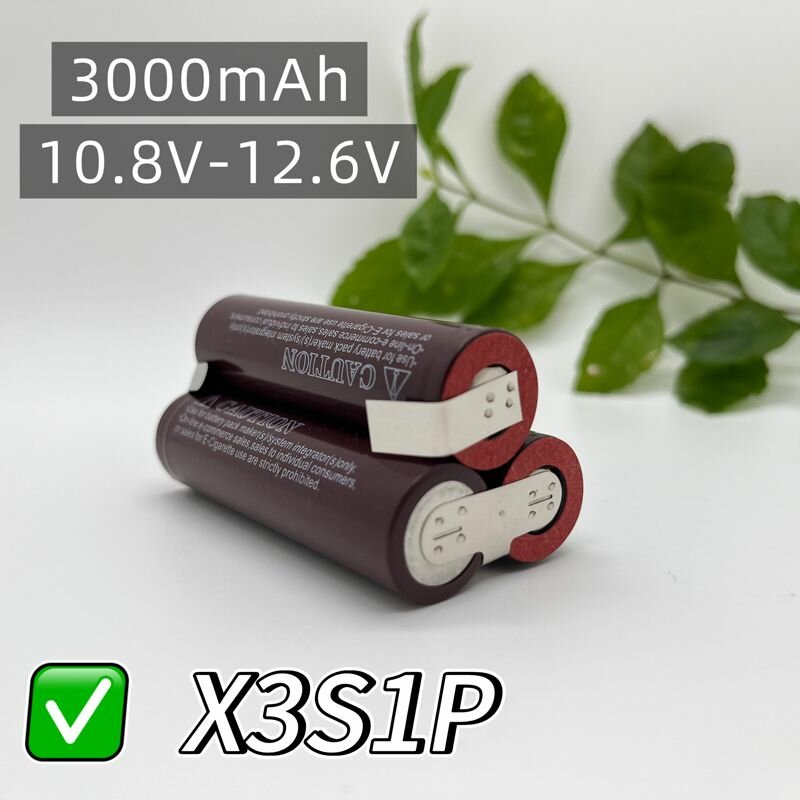 Совершенно новый аккумулятор 18650 HG2 X3S1P (10,8 В-12,6 В; 3000 мАч) используется для сварки аккумулятора с помощью отвертки