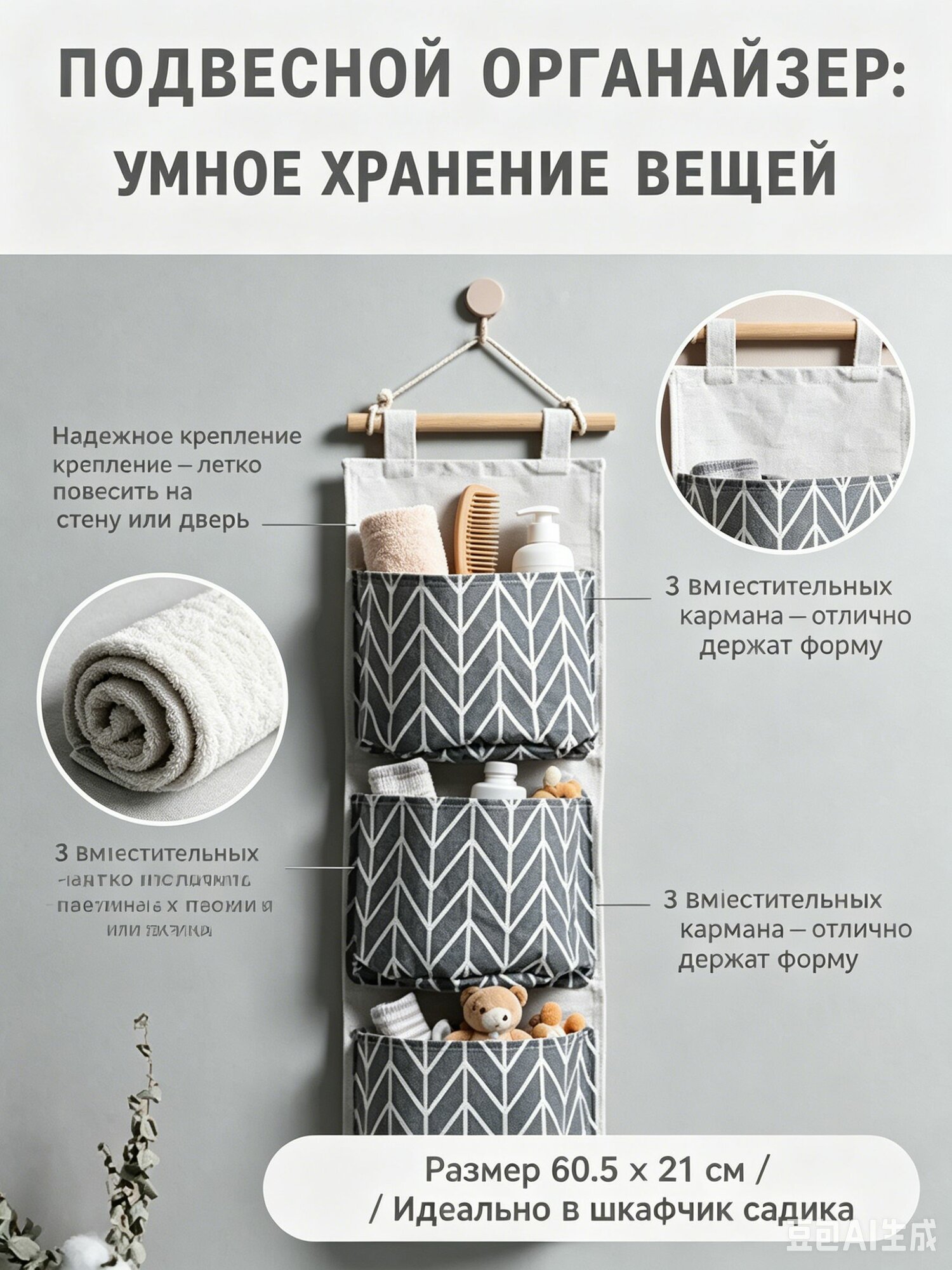 Формодержатель для хранения сумки60.5х21х60.5 см.