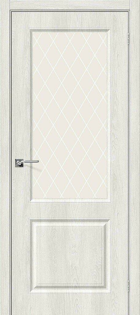 Дверь Скинни-13 Casablanca White Сrystal Браво 200*80