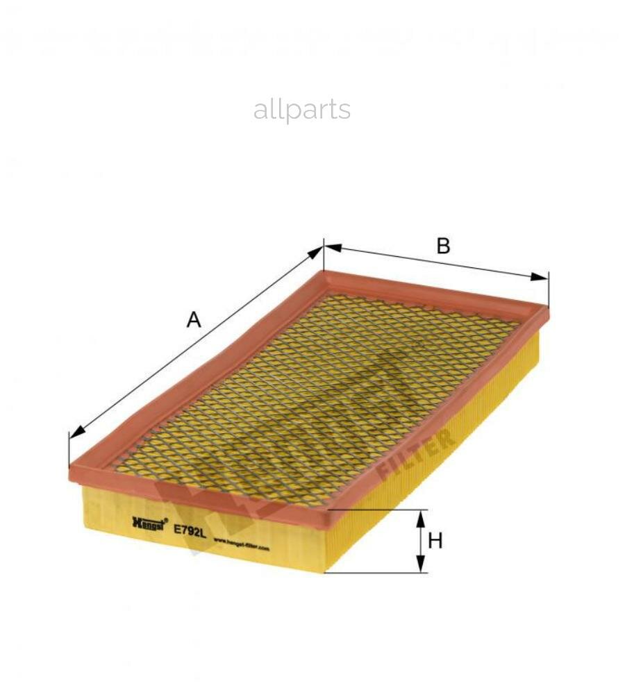 HENGST FILTER E792L Фильтр воздушный