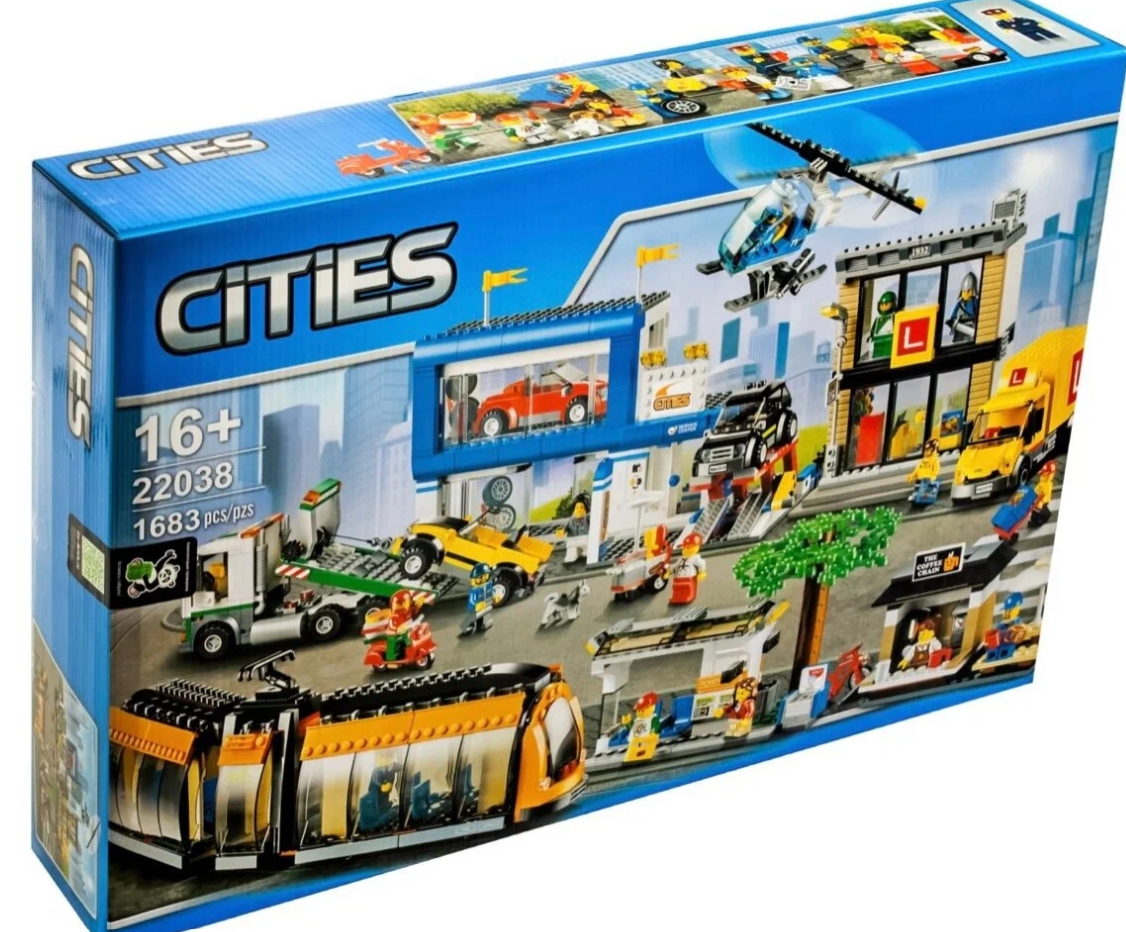 Конструктор/ Сити/ Город/ Городская площадь/ 1683 деталей/ 22038