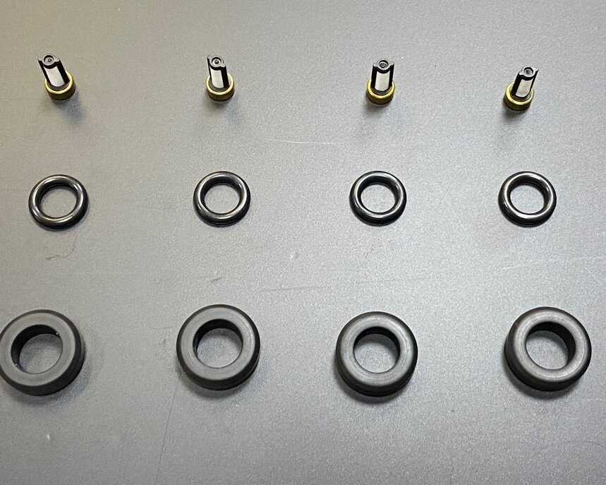 Комплект колечек топливной форсунки на 4 штуки лодочный мотор Yamaha F150