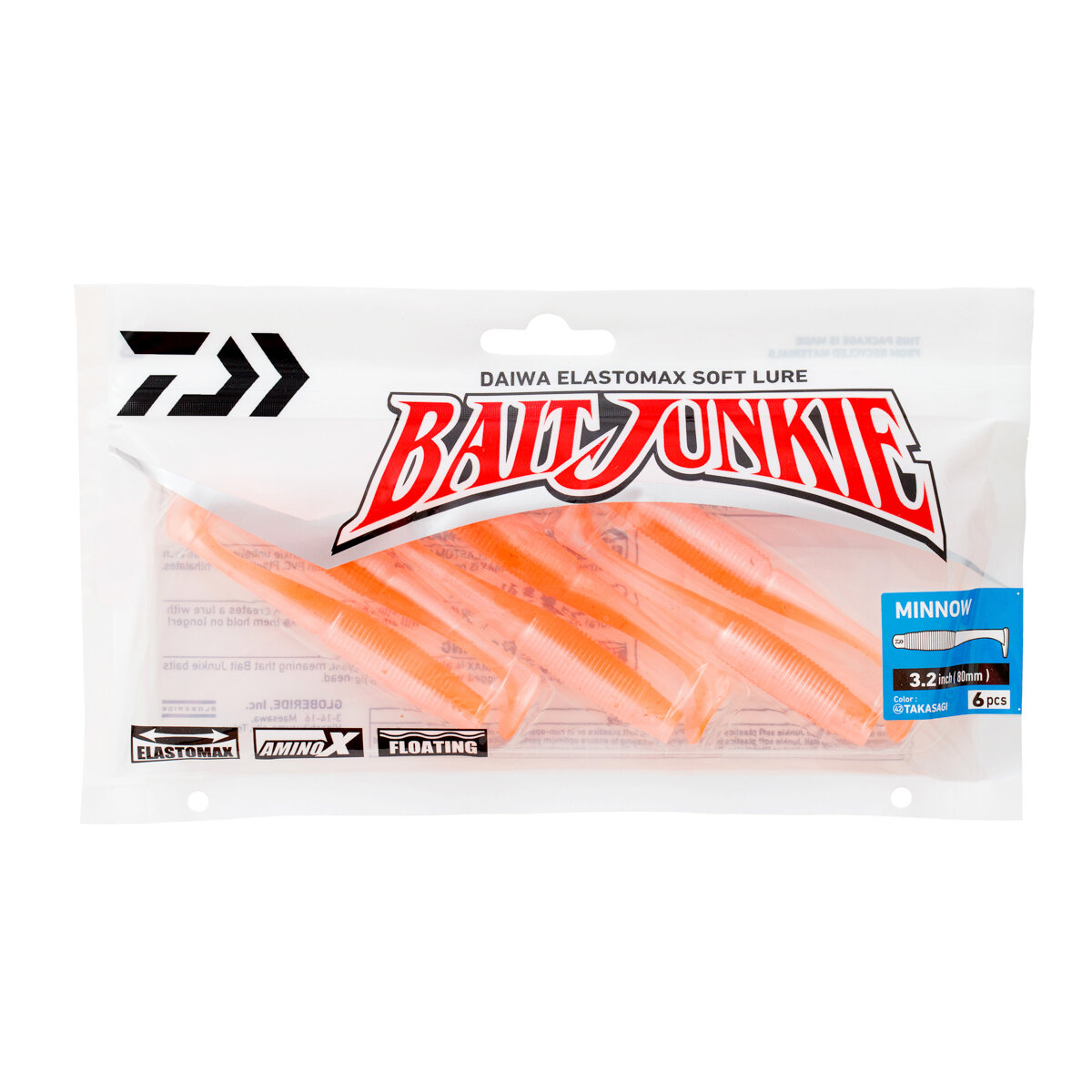 Силиконовая приманка Daiwa Bait Junkie 3.2 Minnow TAKASAGI (уп. 6 шт)