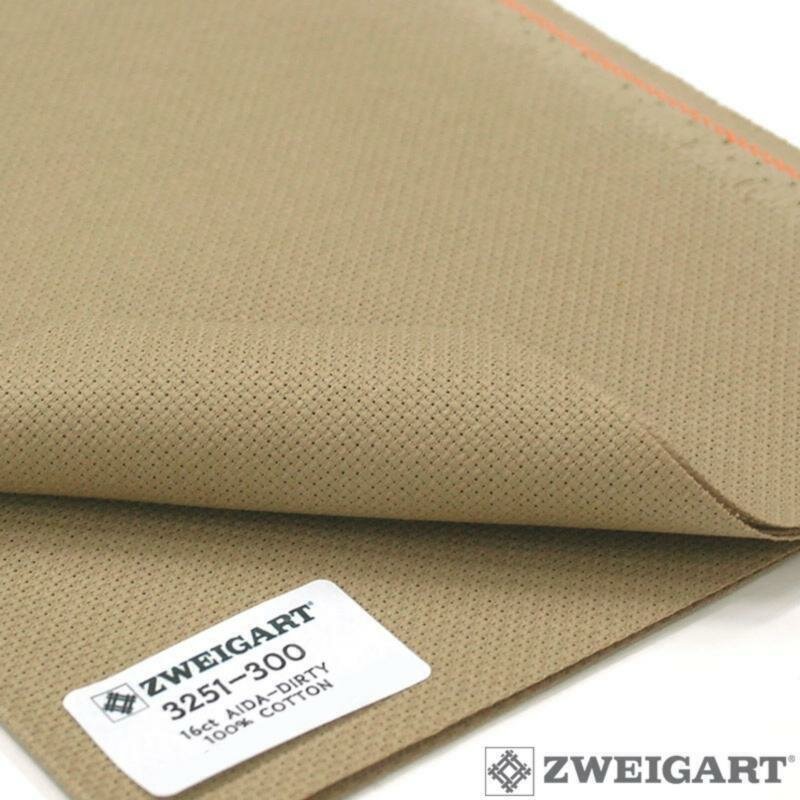 Канва для вышивания Zweigart 3251/300 Stern-Aida 16 (36х46см) кофейный