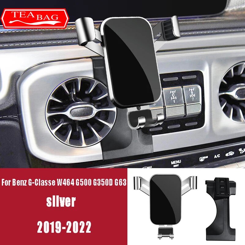 Автомобильный держатель мобильного телефона для Mercedes Benz Class G W464 G500 G350D G63 silver