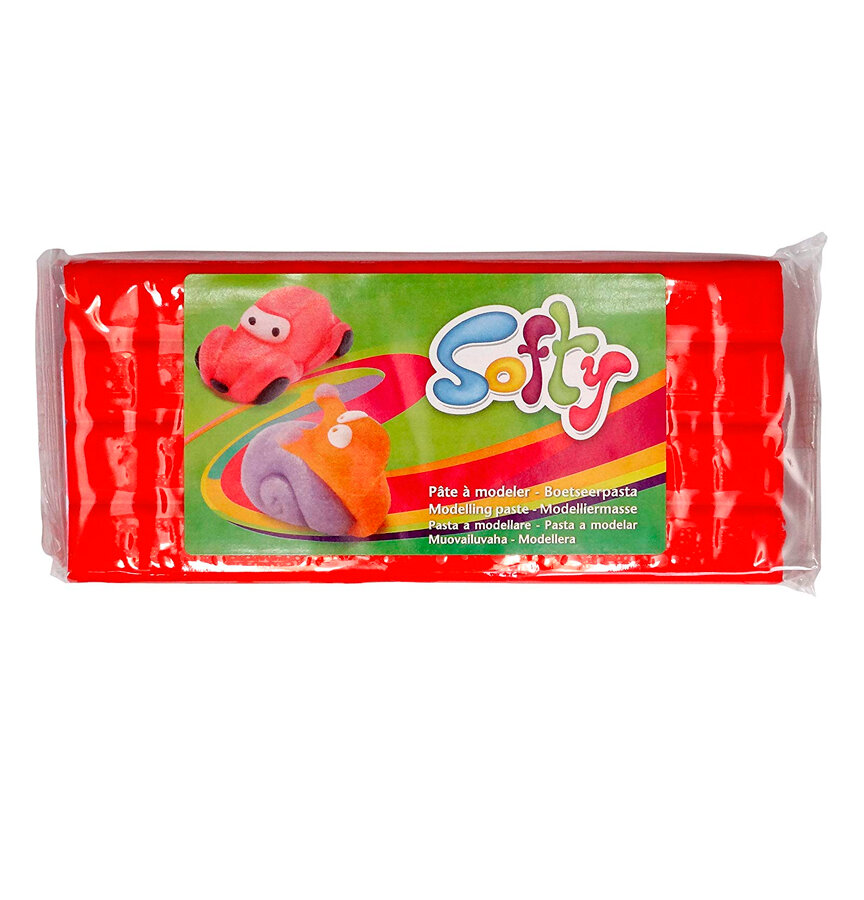 Пластилин SOFTY на восковой основе/ Красный 0,5кг