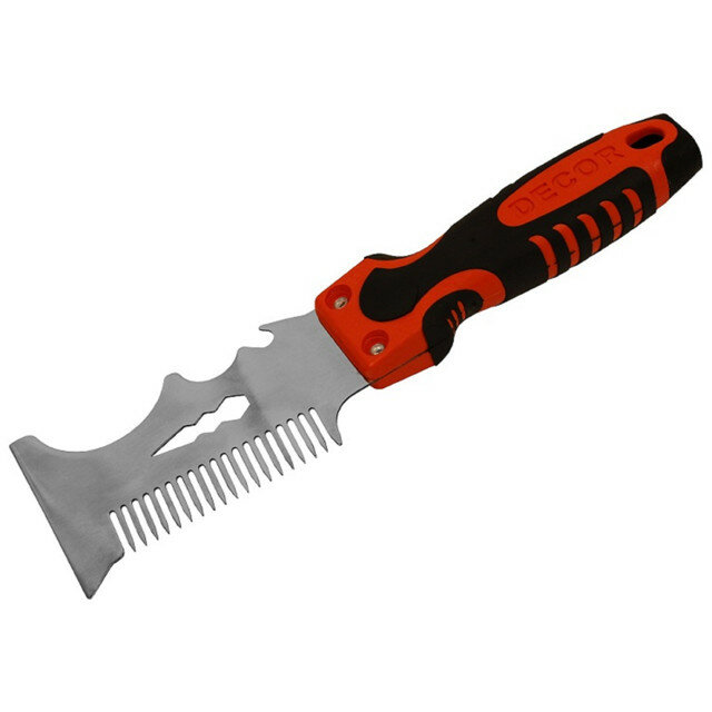 DECOR Шпатель многофункциональный 11 в 1, арт.318-075 для ремонта и отделки помещений