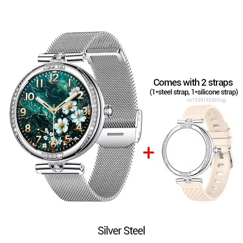 Женские умные часы NX17 Pro Diamond AMOLED серебристый