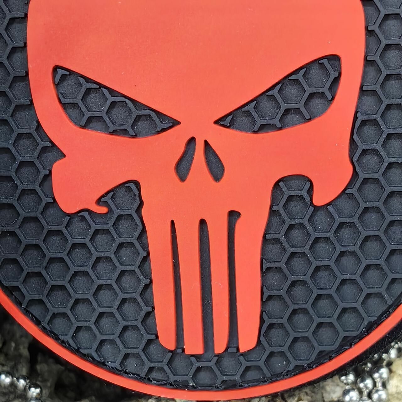 Нашивка-патч каратель 3D PVC D-7 черная — фото 1