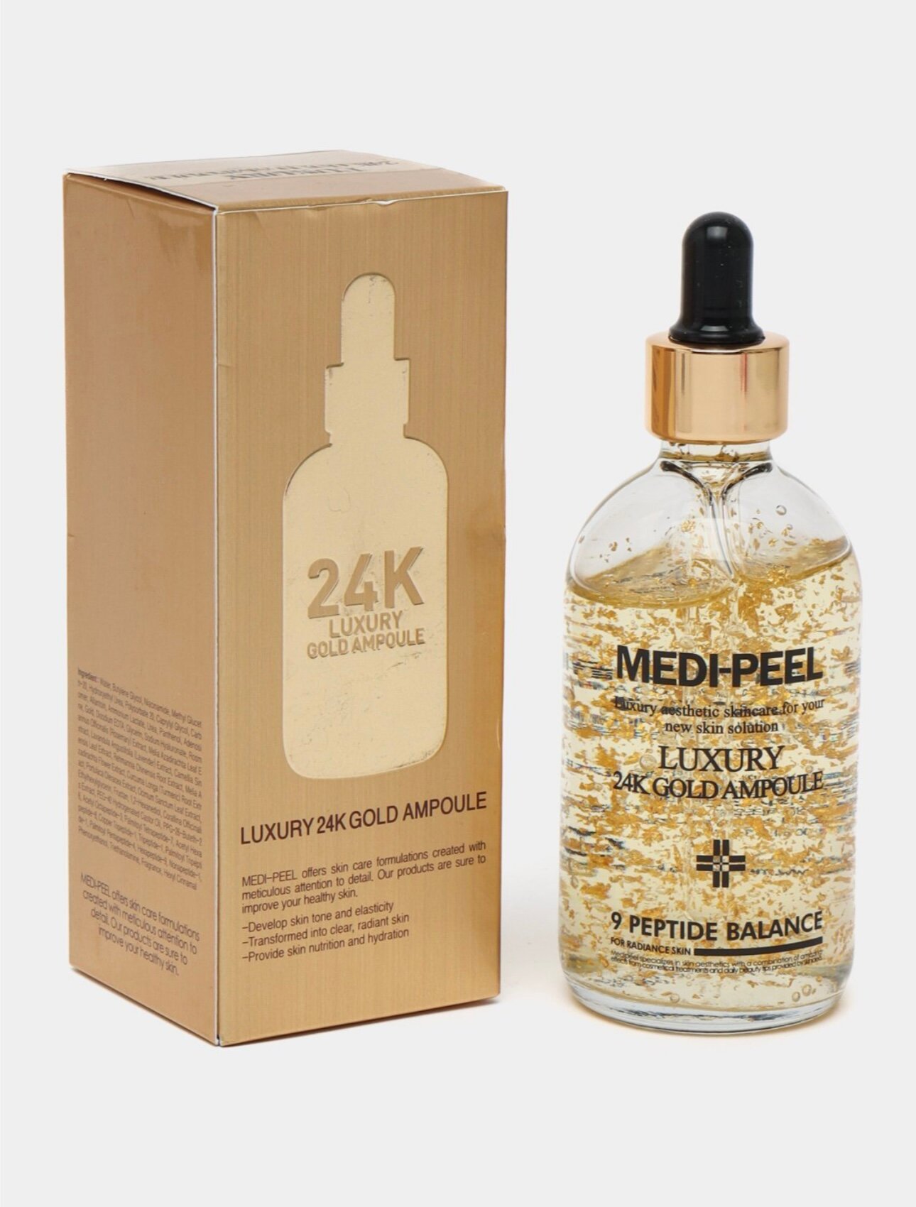 Ампула с золотом 24К для эластичности кожи Меди пил Luxury 24K Gold Ampoule 100 мл
