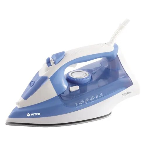 Утюг Vitek VT-8330, 2400Вт, белый/голубой