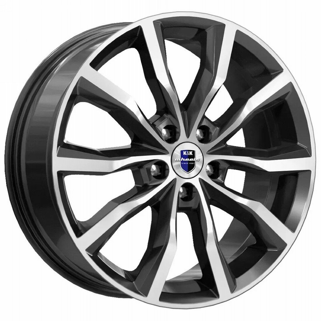 Колесный диск КиК Портер (КС906) 7,5x18 5x108 ET33 67,1 Алмаз черный