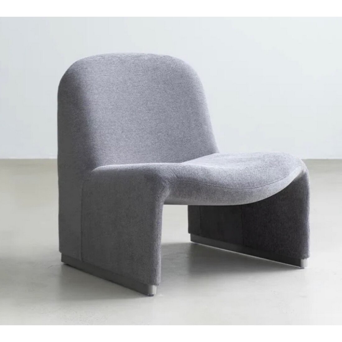 Кресло в стиле Fauteuil Alky (Ткань лен/ серый)