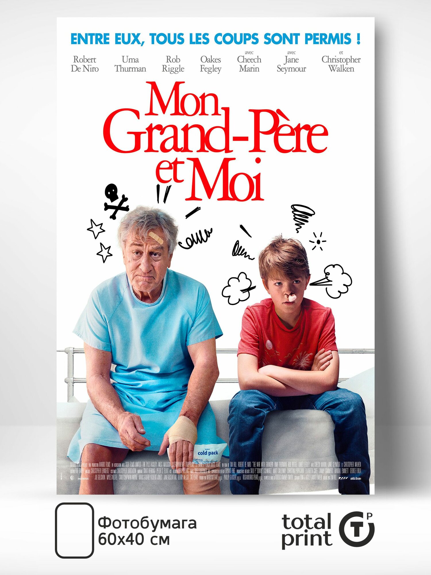 TotalPrint Постер для интерьера по фильму, 60х40см, Дедушка нелегкого поведения