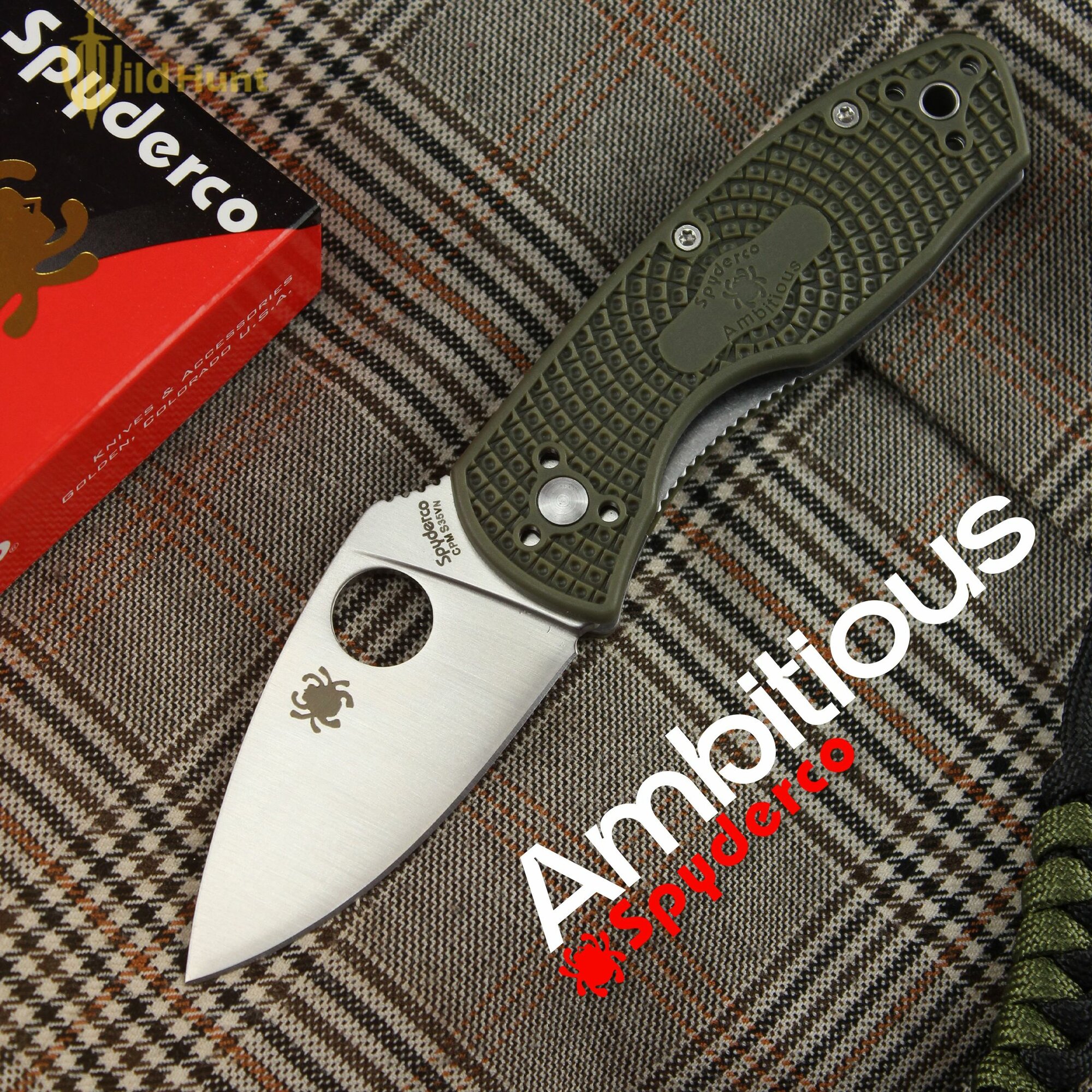 Туристический складной нож WildHunt Ambitious Зеленый