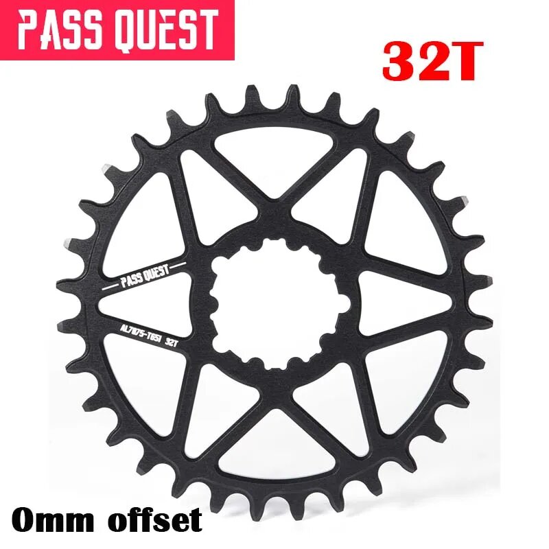 Цепное кольцо Pass Quest 32T, 0mm offset, Black