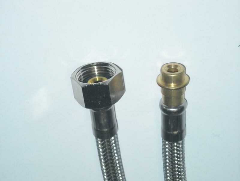 PEX гибкий шланг G3/8*D10mm (штуцер) подводки воды L=420mm смесителя Идеал Стандард