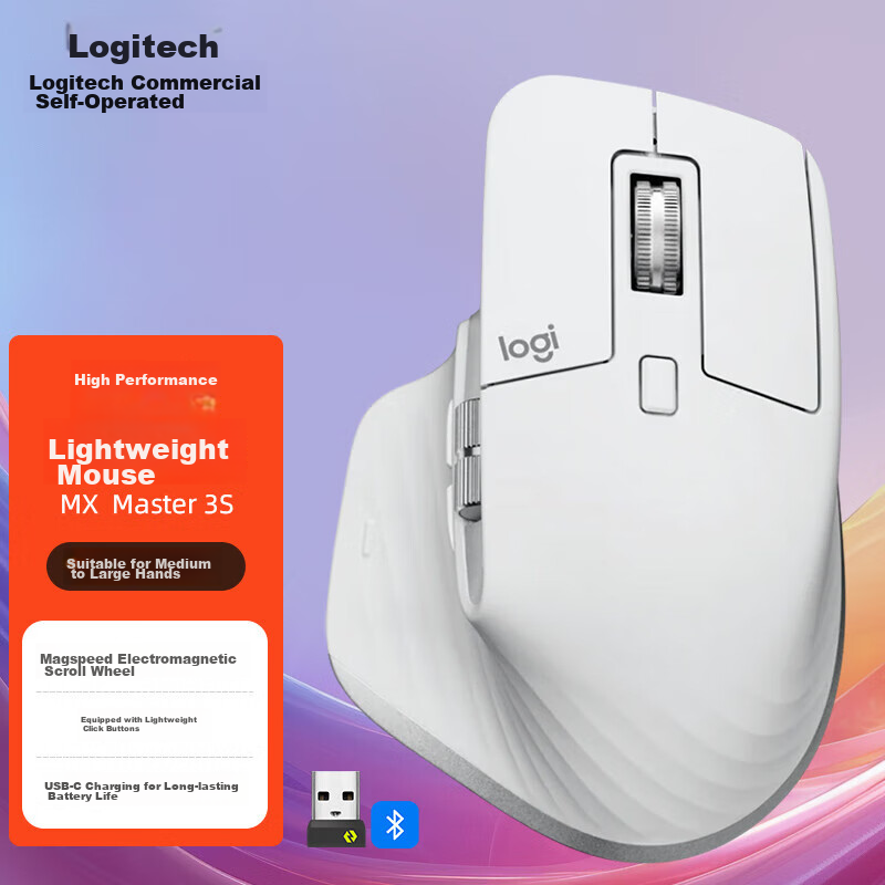 Logitech MX Master3S беспроводная мышь 2.4 ГГц тихая эргономичная офисная мышь для больших рук совместимость с