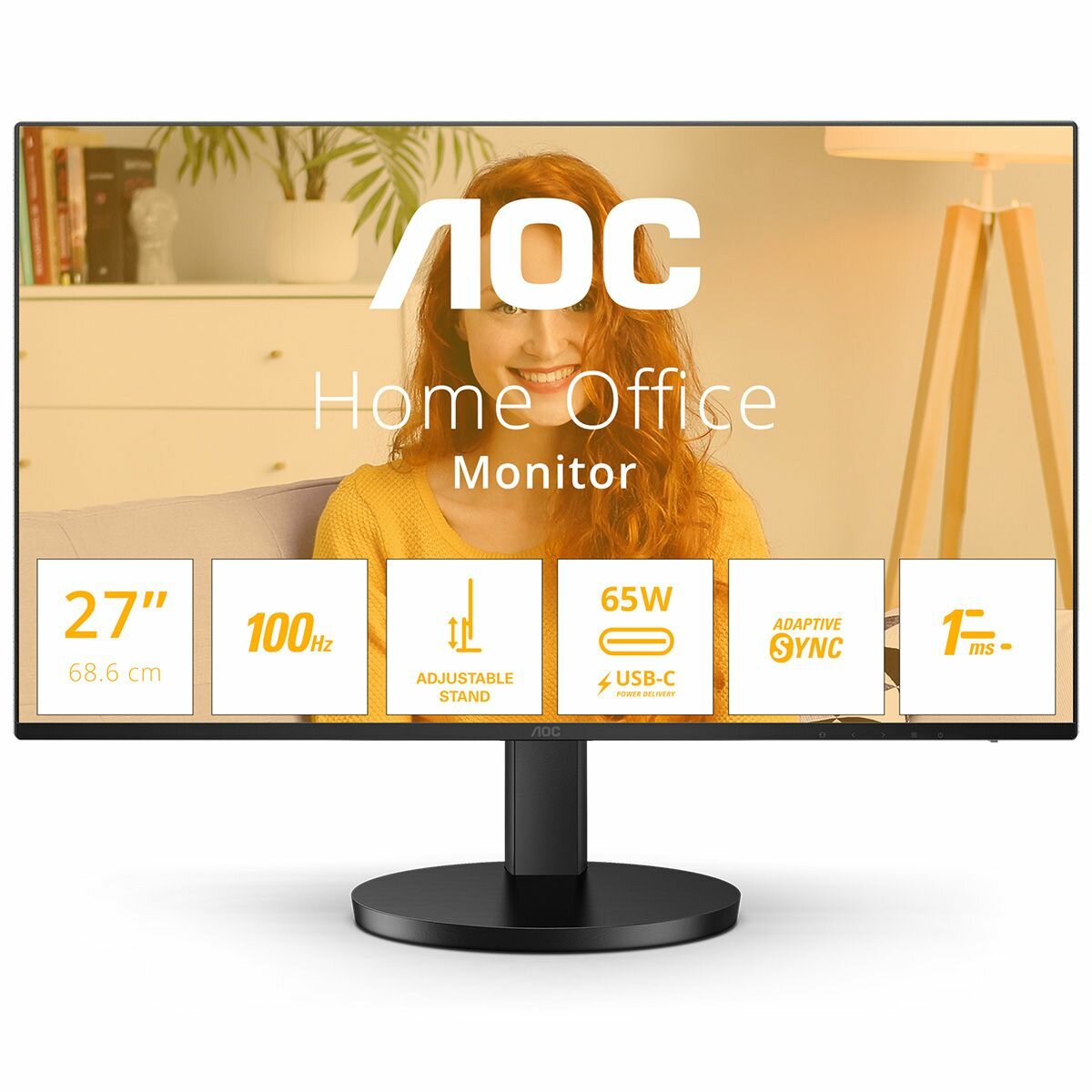 27" Монитор AOC Q27B3CF2, IPS, 2560x1440, 100 Гц