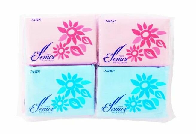 ELLEMOI Двухслойные карманные салфетки с отверстием для крючка Pocket Tissue, 20 упаковок по 10 шт.