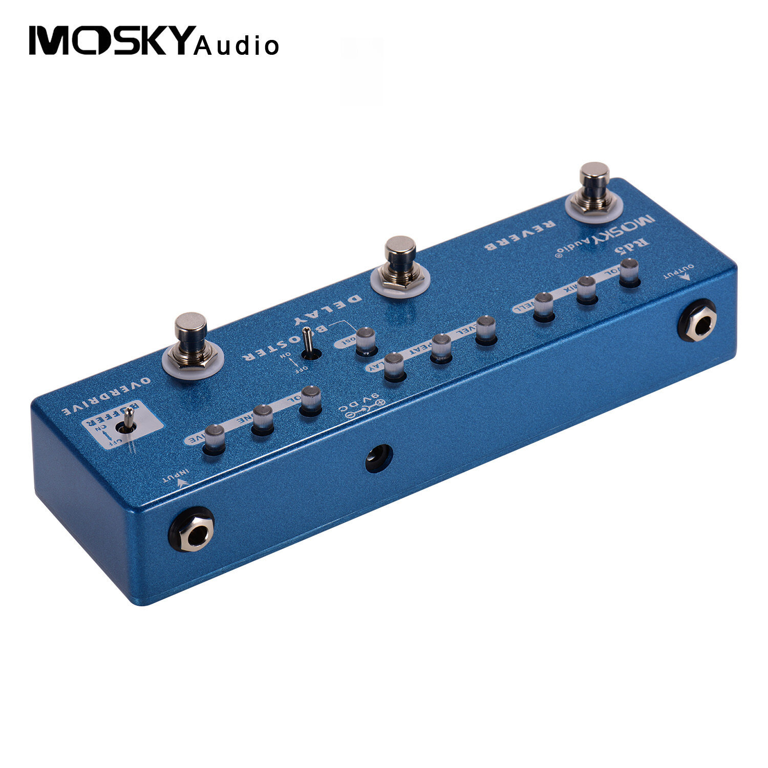 MOSKYAudio RD5 5-в-1 Педаль мультиэффектов для гитары Реверберация + Задержка