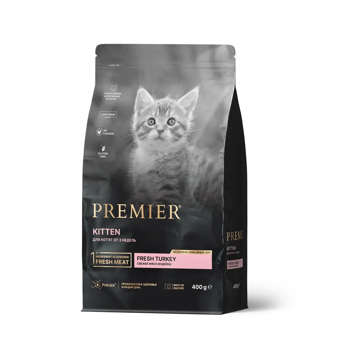 Premier Cat Turkey KITTEN корм для котят Свежая индейка 400гр