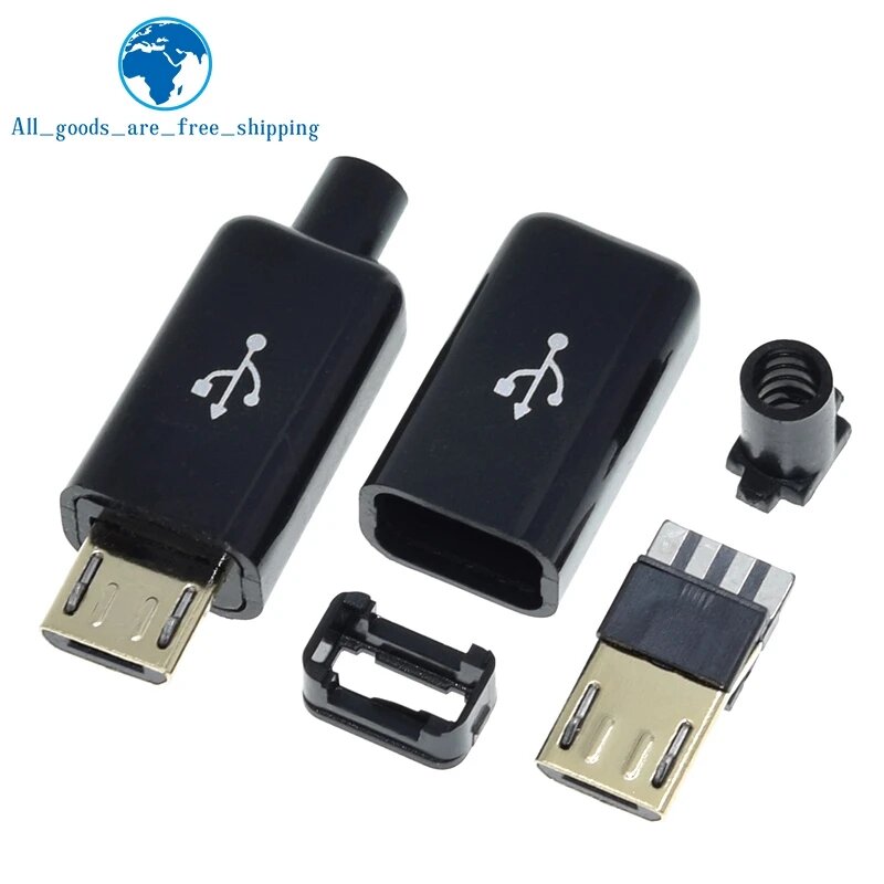 Разъемы Micro USB 5PIN TZT белые и черные 10PCS