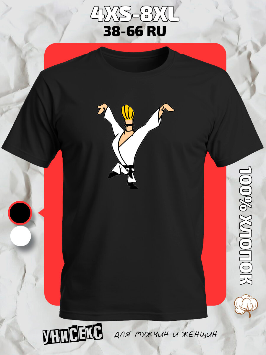 Футболка с принтом Джонни браво Johnny bravo