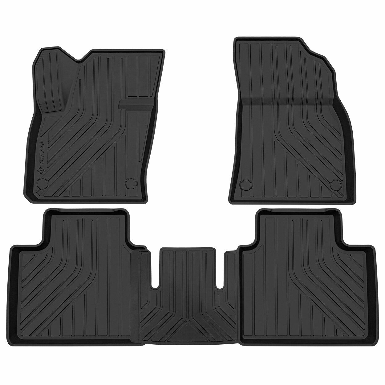 Коврики резиновые в салон черные (борт 4 см) для Geely Monjaro (2022-Н. В.)/Джили Монджаро