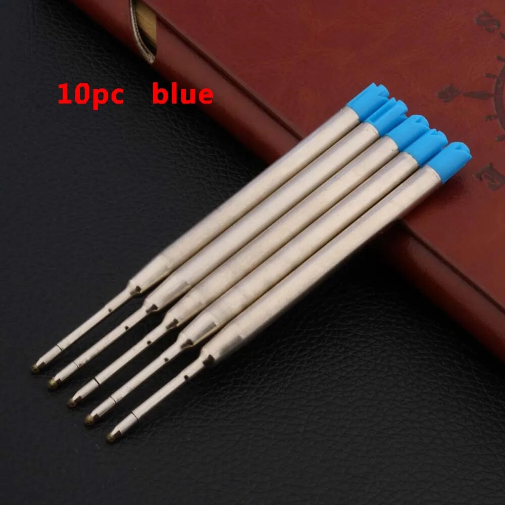 Jinhao шариковые ручки стержни 10 шт, красный, черный, синий Синий, 10pc blue