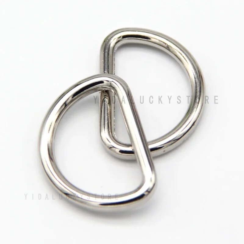 Металлические кольца-пряжки HENGC 35 мм 40 мм 25mm 8pcs, Light White