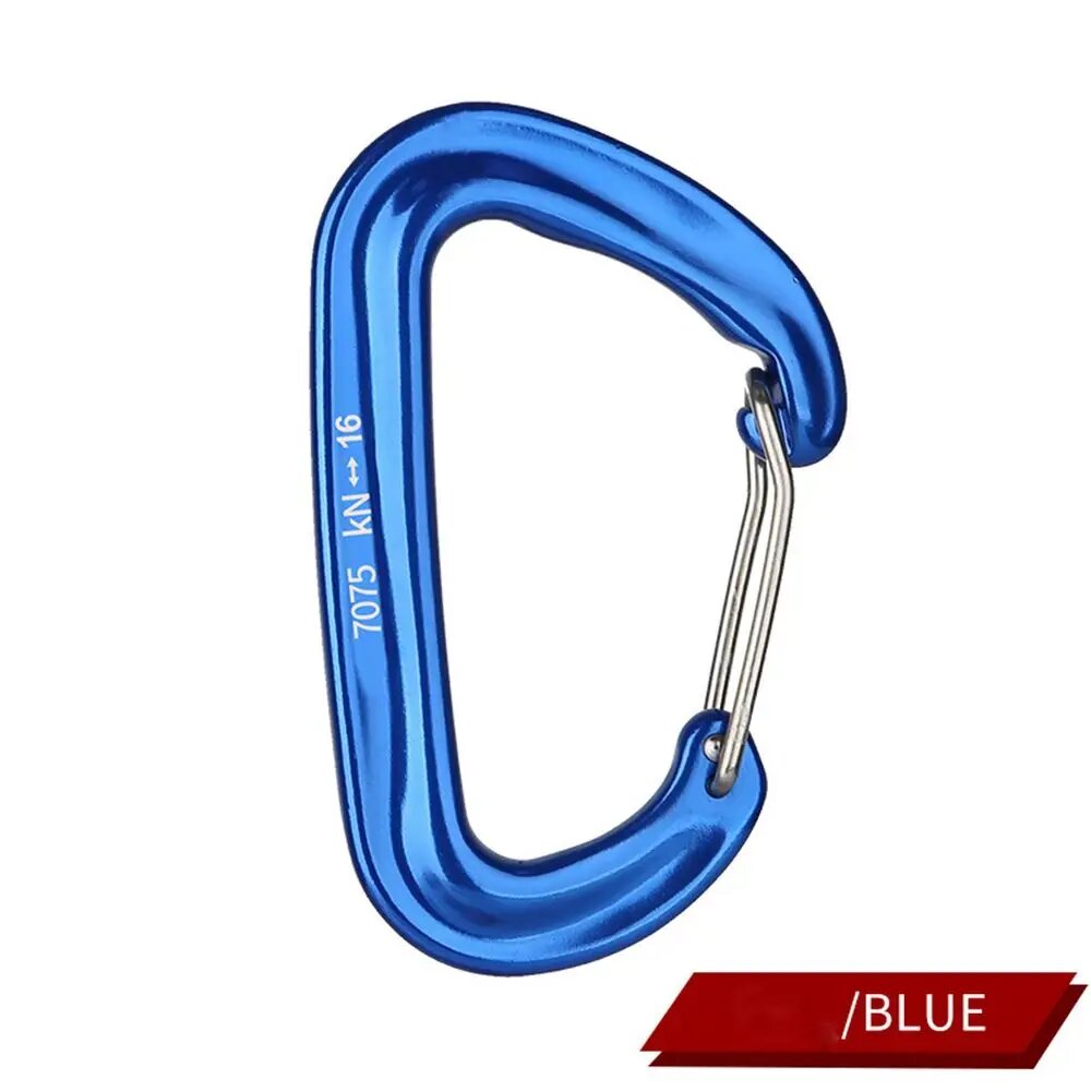 Карабин D 16KN черный Синий, Blue