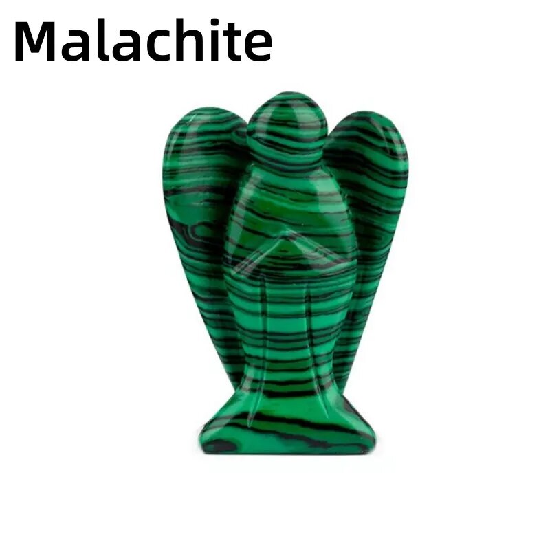 Фигурки ангелов из камня Изумрудный, Malachite