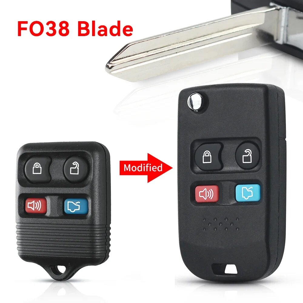 KEYYOU 3/4 кнопочный модифицированный флип-чехол для Ford Escape F 150 Explorer 2001 2007 Автоматическая умная клавиша управления 4 Buttons FO38