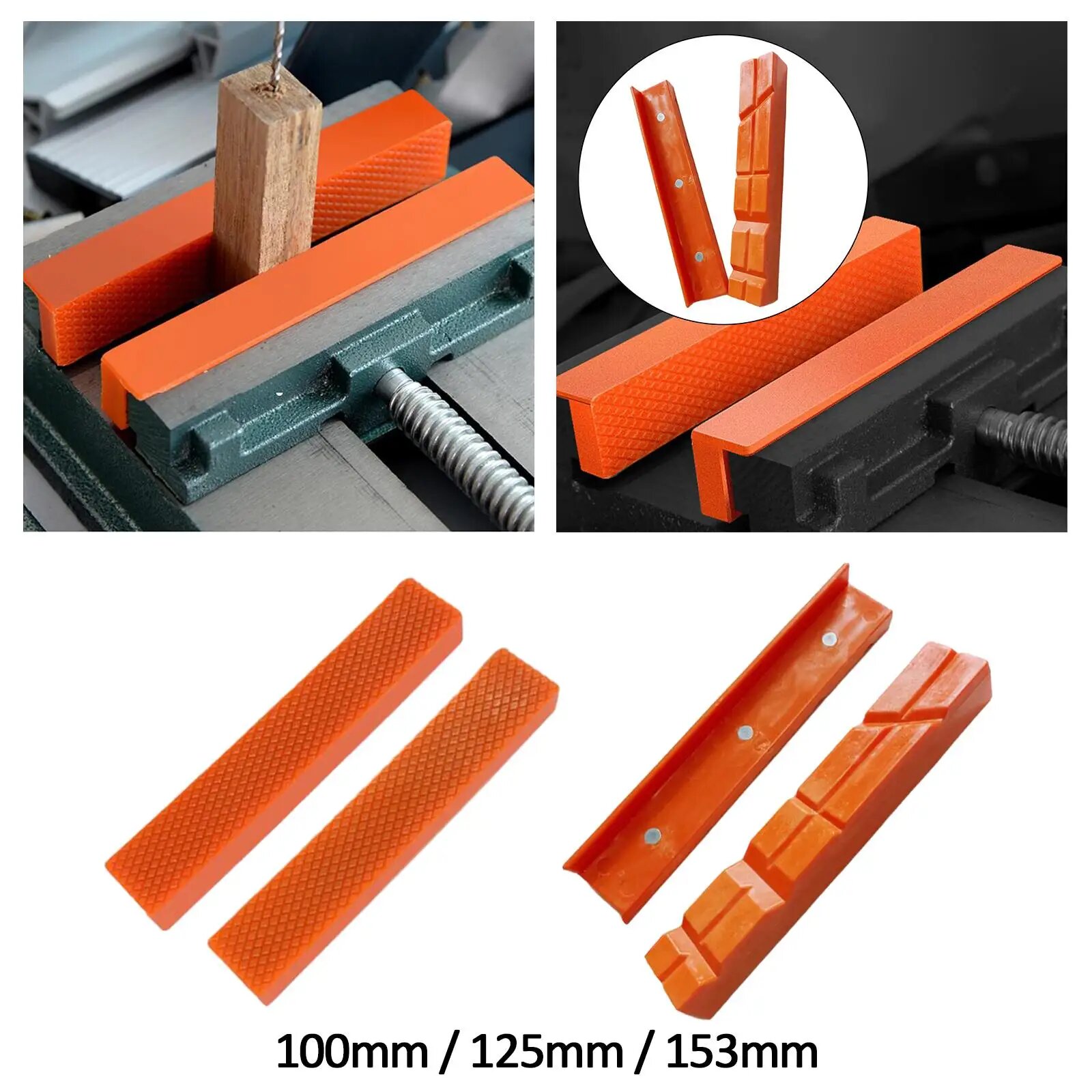 Магнитные накладки для тисков, 4 Inch V Shaped, 2 шт.