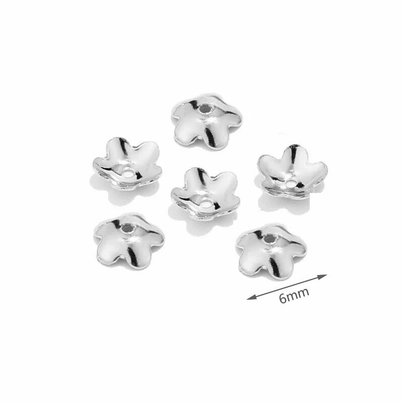 Колпачки для бусин Steel 6mm из нержавеющей стали