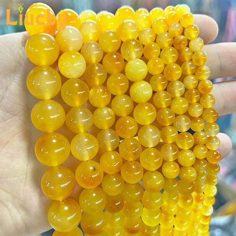 Халцедон бусины желтые 15 дюймов 3/4/6/8/10/12/14 мм 6mm-about 62pcs