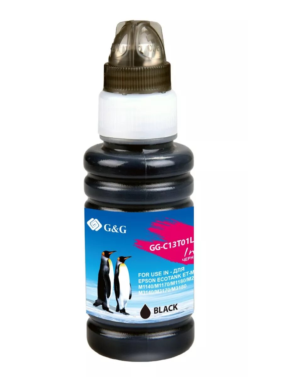 Чернила G&G GG-C13T01L14A черный пигментный 70мл