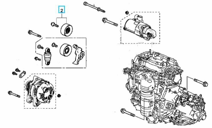 Холост. шестерн. в сборе; Артикул Honda: 31140RPYG01 (Оригинал)