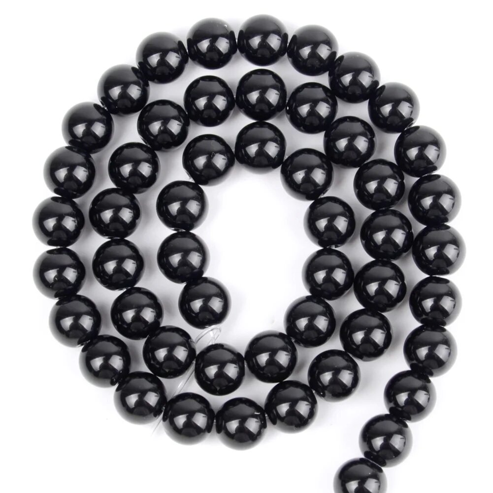 Черный агат оникс бусины 4-12 мм 8mm, Black Agate