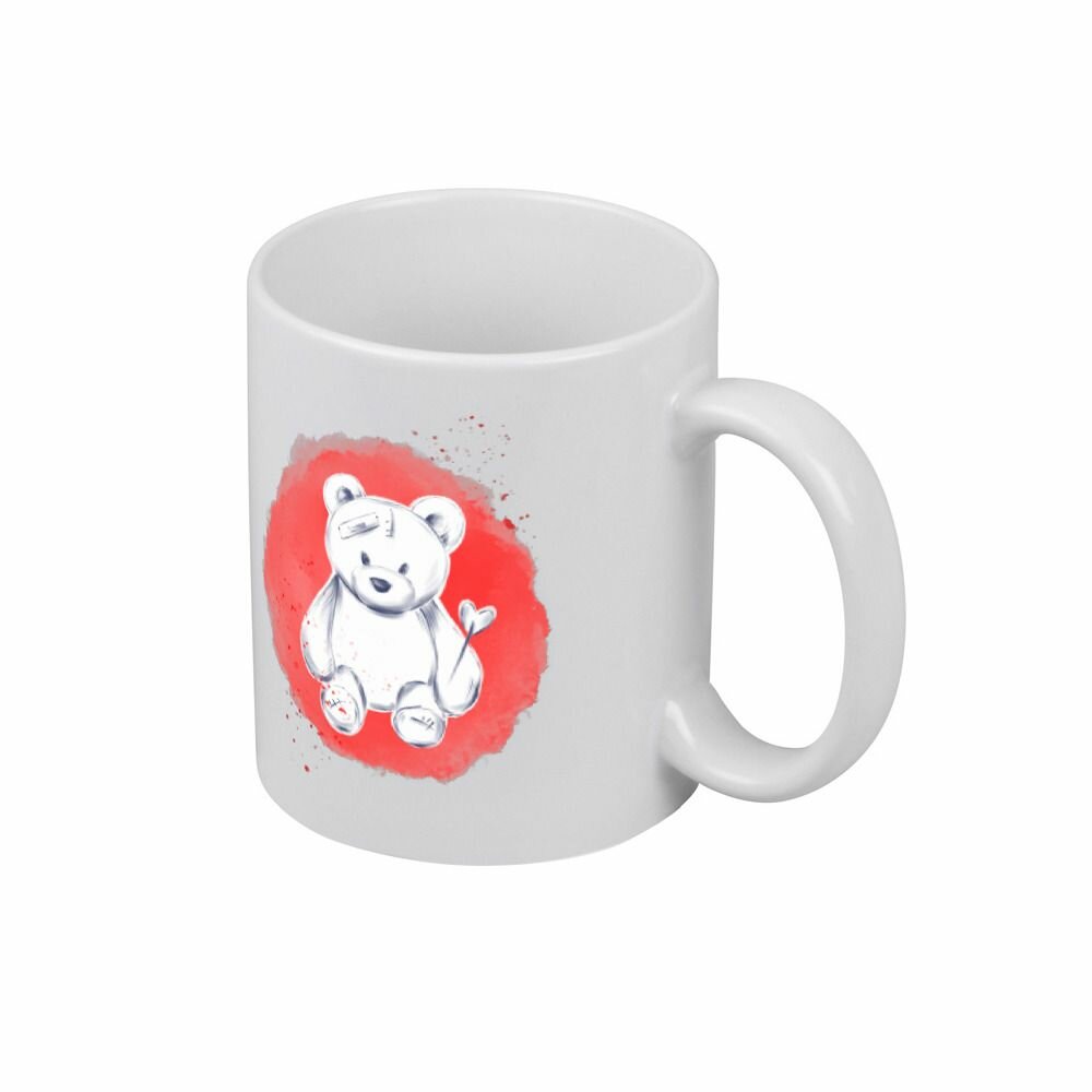 Кружка мишка с конфетой цвет белый