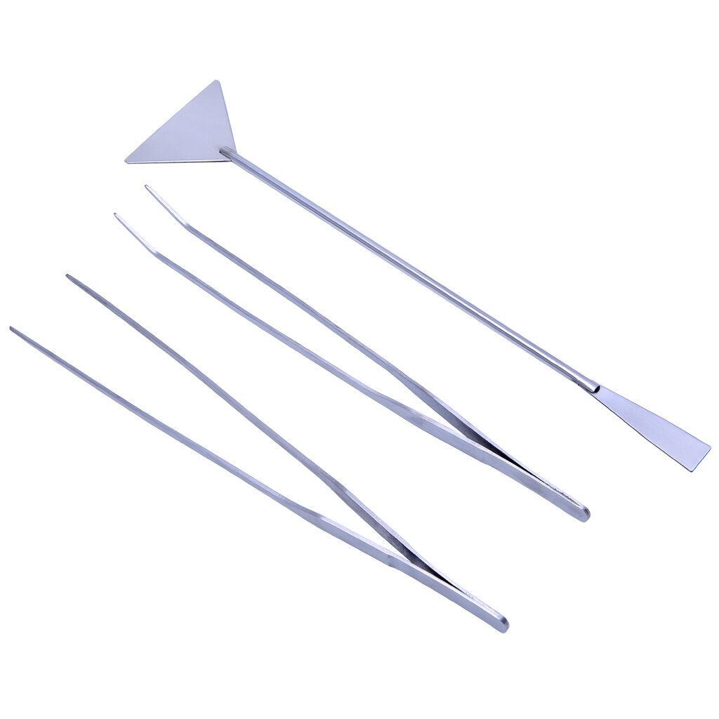 3 шт. Аквариумные пинцеты, шпатель из нержавеющей стали, наборы инструментов для акваскейпинга