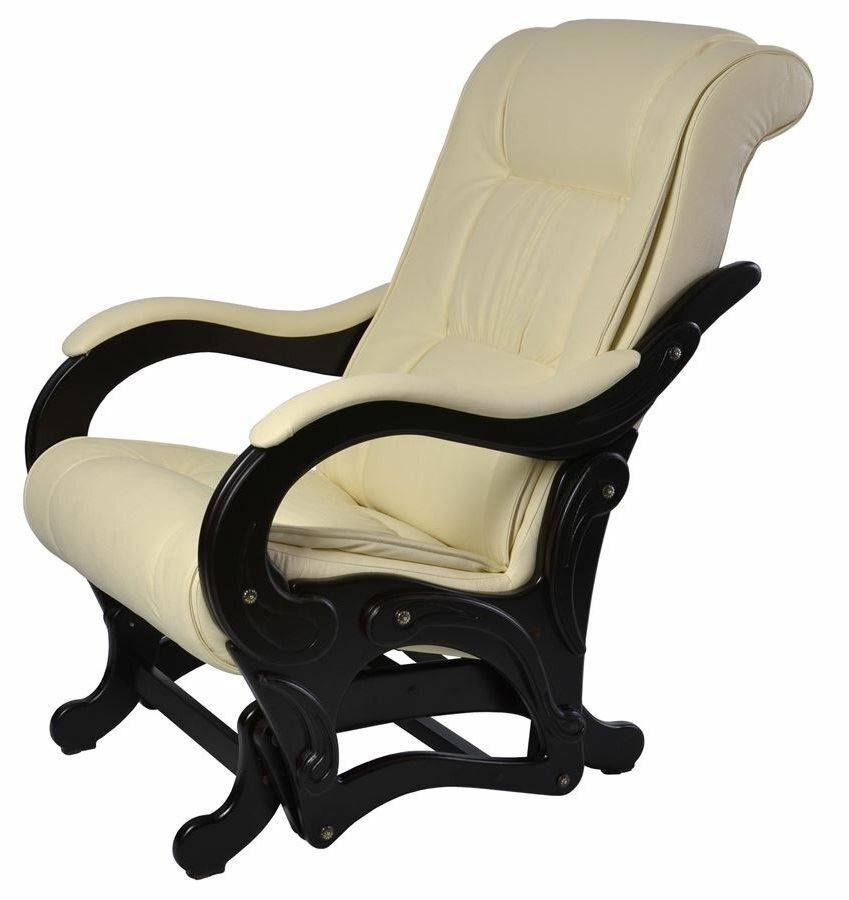 Кресло-маятник Сенатор 78 Орегон Red Black бежевый, ткань, дерево, мягкое сиденье, с подлокотниками