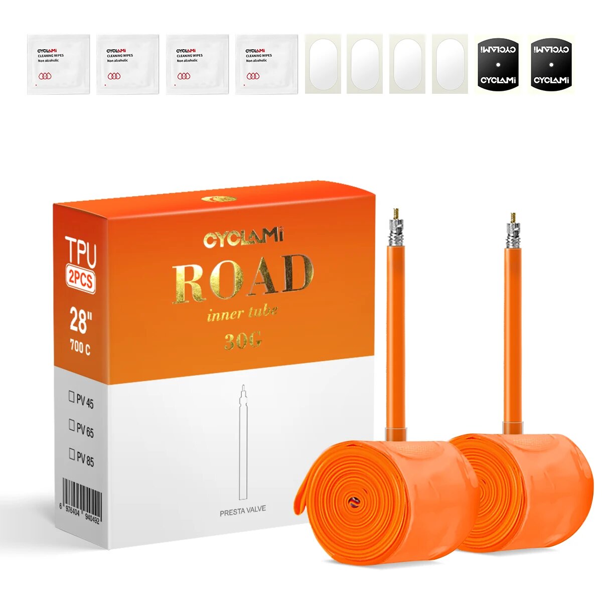 CYCLAMI Сверхлегкая велосипедная камера 700c 65MM