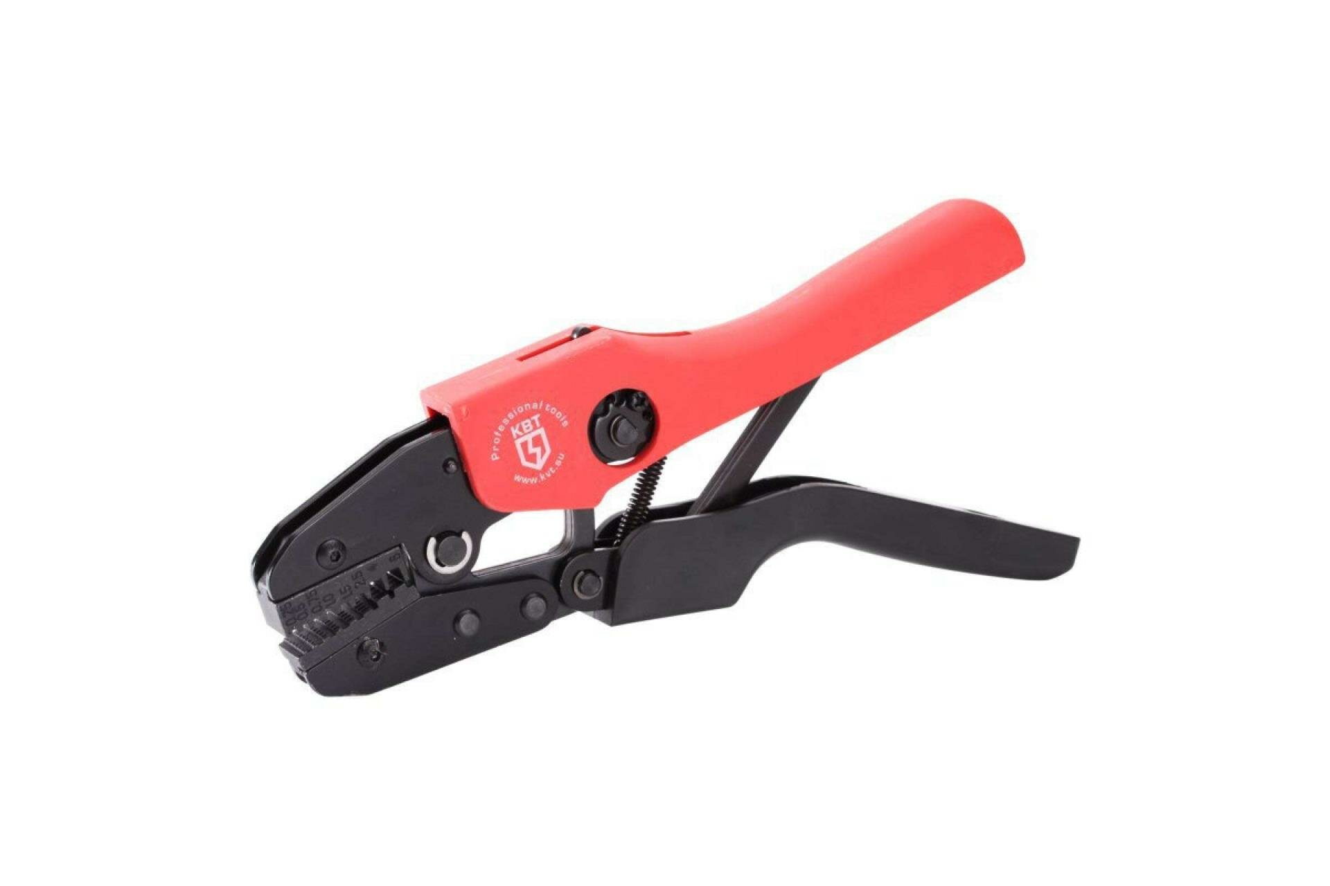 Пресс-клещи (кримпер) СТК-14 (КВТ) 69970 для опрессовки неизолированных разъемов и наконечников (автоклемм) серия профи