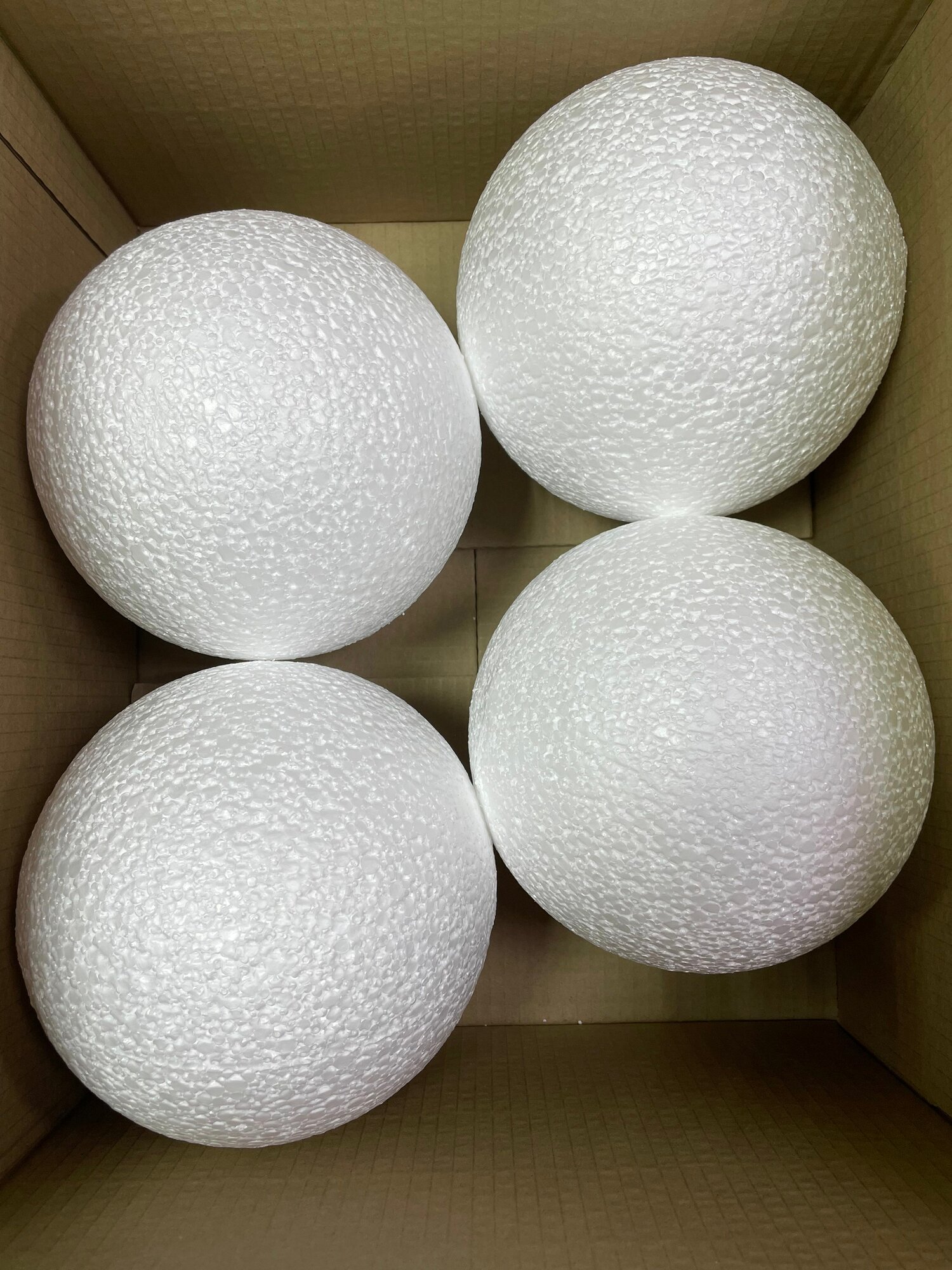 Шар из пенопласта 19см, 4шт / Заготовка из пенопласта для рукоделия
