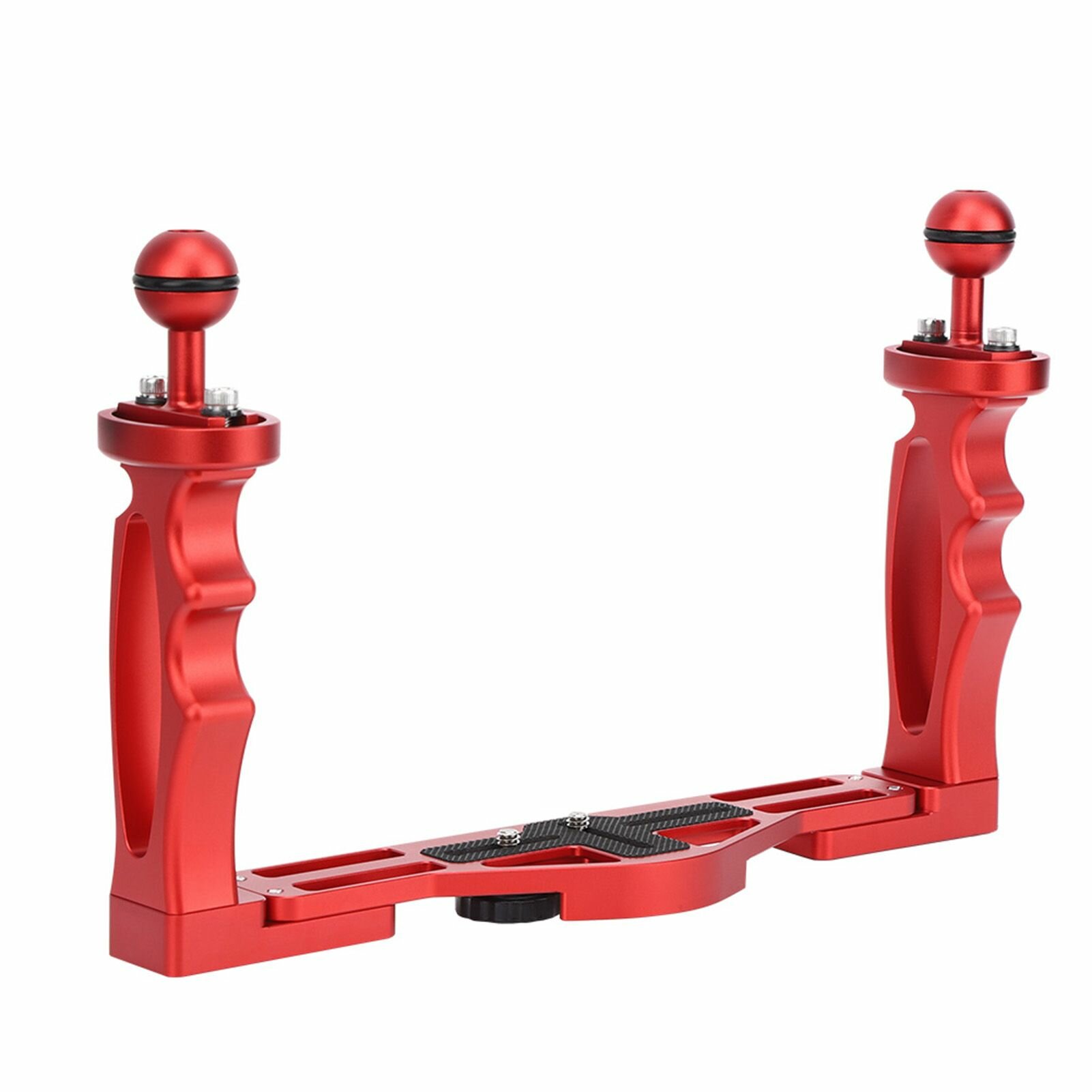 Два рукоятки для подводной камеры поддерживают водонепроницаемый фонарик, алюминиевый спортивный держатель, красный, 100% новый