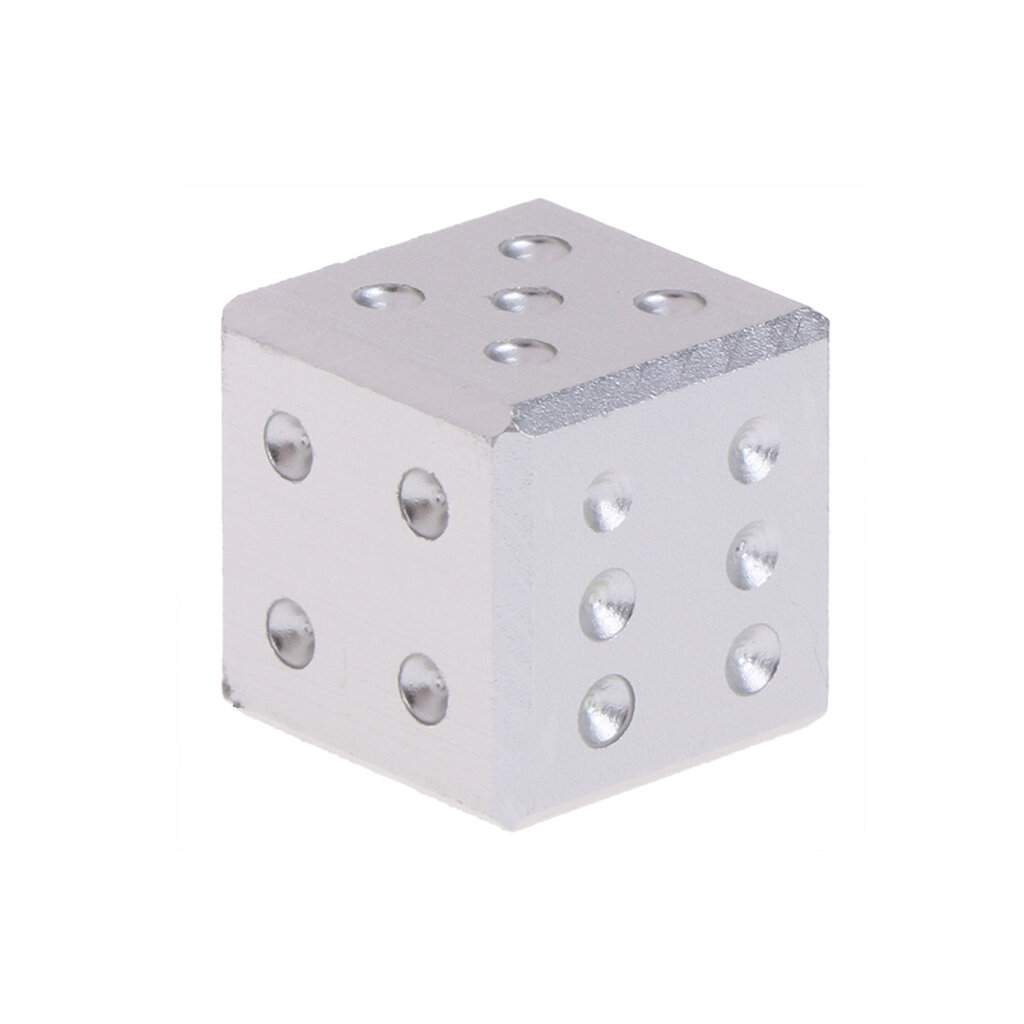 Кубики игральные кости для настольных игр, металлические кубики диаметром 16 мм-квадратные серебряные кубики диаметром 16 мм